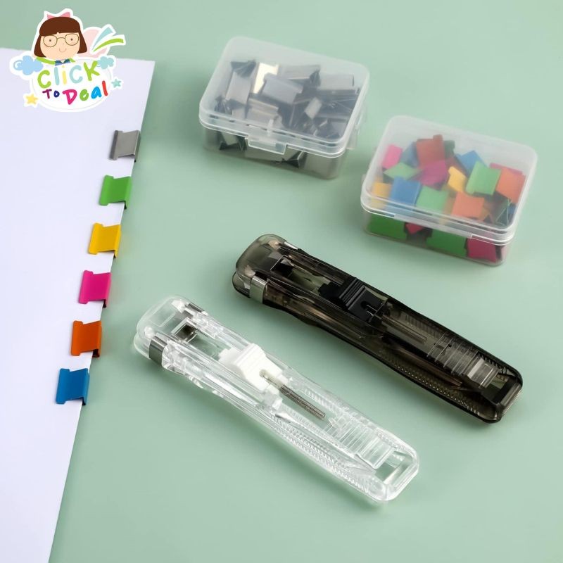 CTD Transparent Reusable Clip Push Clamp Staple-free Stapler Push ...