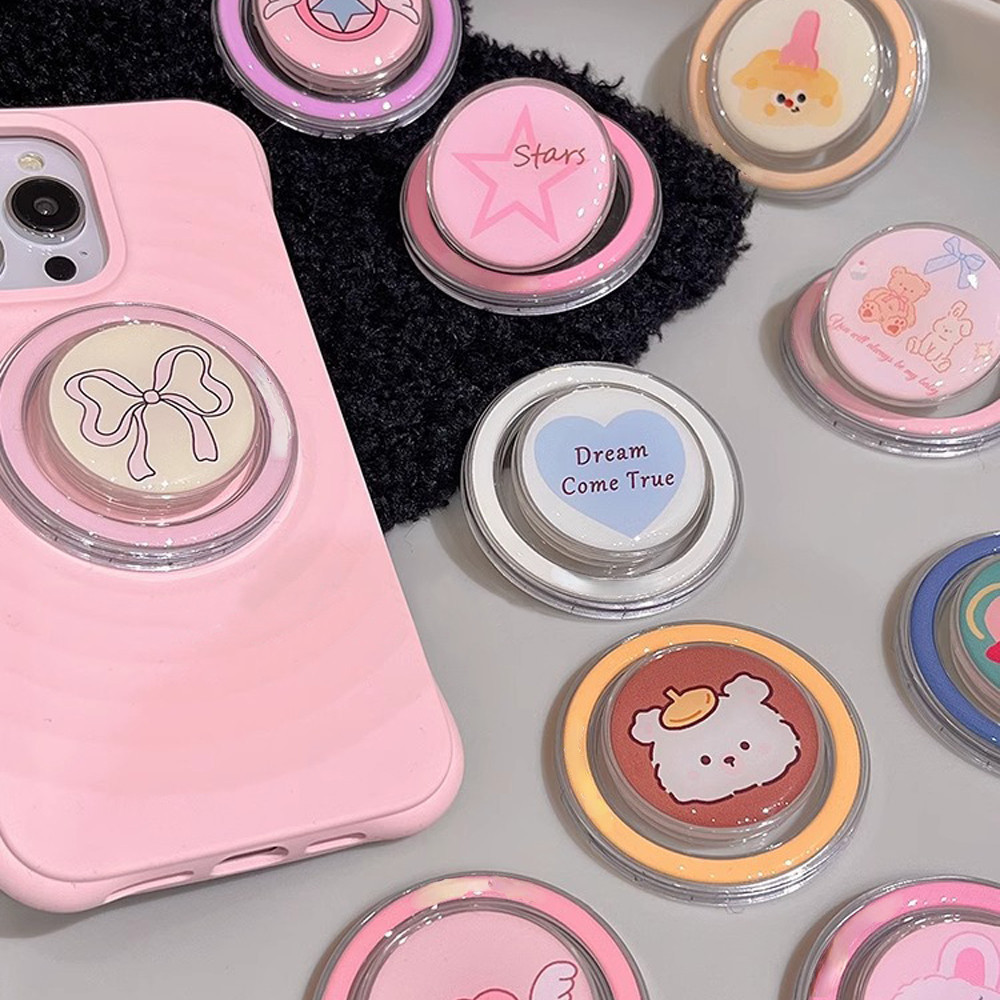Phone Grip Magnetic Holder Cute Cartoon Griptok Tok Stand Socket Pocket ...