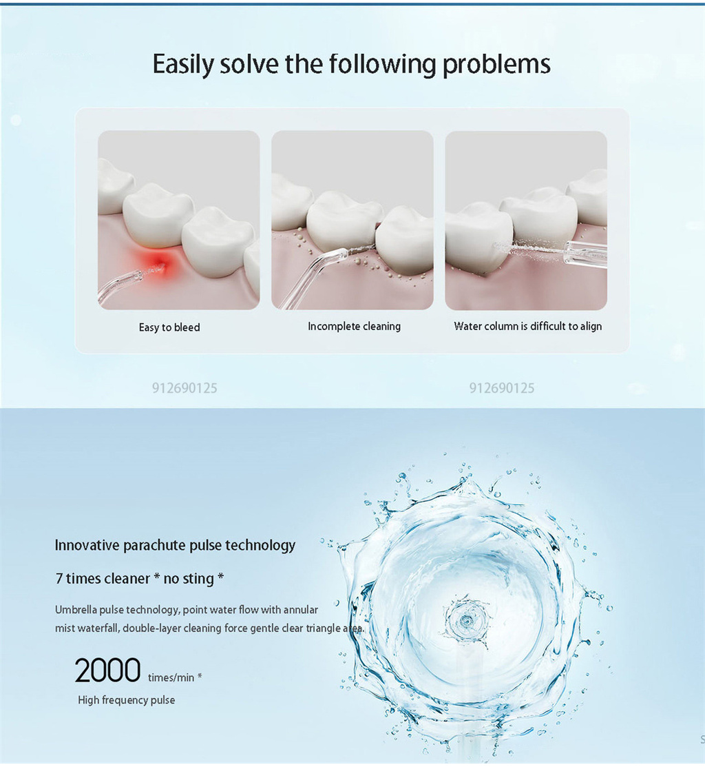 Xiaomi Mijia Oral Irrigator Portable IPX7 Dental Water Jet Floss 4 ...