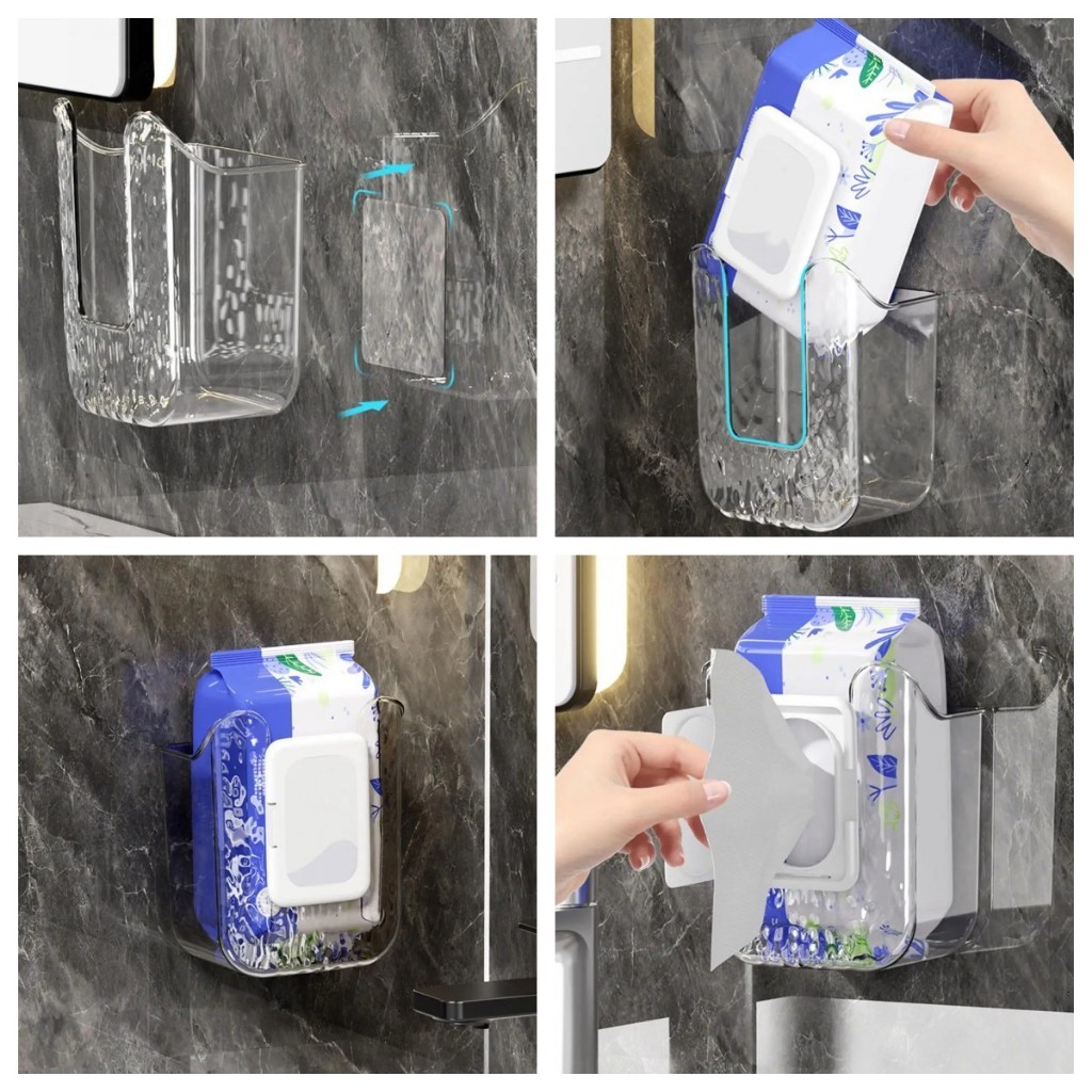 (Malaysia Stock) Kebidumei 2pcs Wall Mounted Tissue Box Kitchen Wipes ...