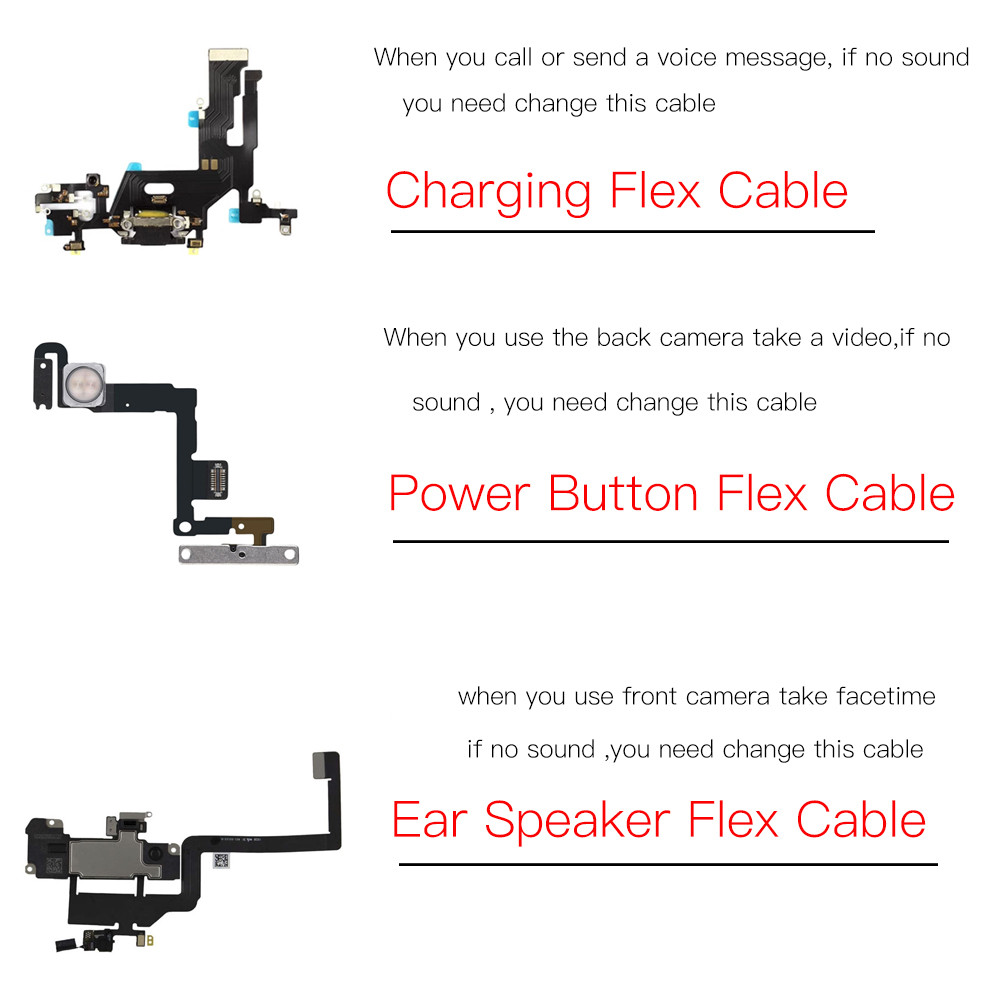Replacement Microphone For iPhone 11 Ear Speaker Charing Dock Port ...