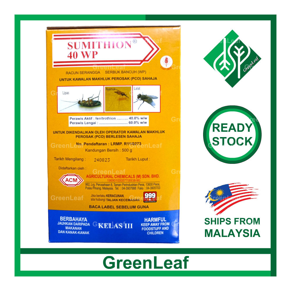 Sumithion 40WP 500GM ACM Racun Serangga Nyamuk Lalat Jejentik Pest ...