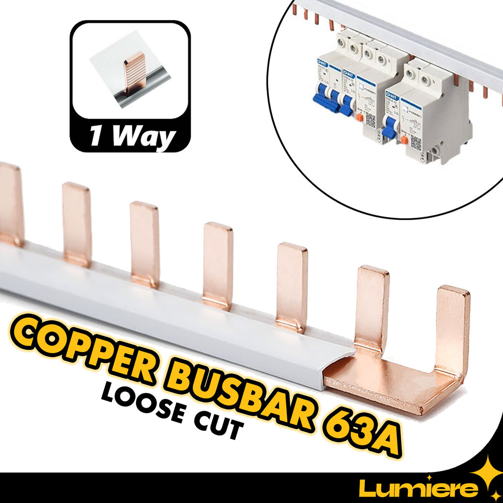 60A MCB Busbar Single Phase Copper Bar 240V For MCB | ELCB | MAIN ...