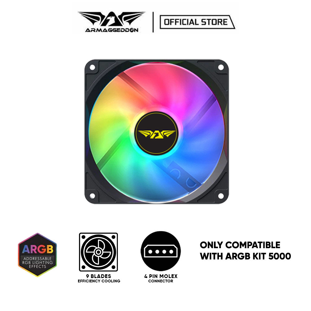 Armaggeddon Slave Fan ARGB PC Cooling Fan for ARGB KIT 5000 | Shopee ...