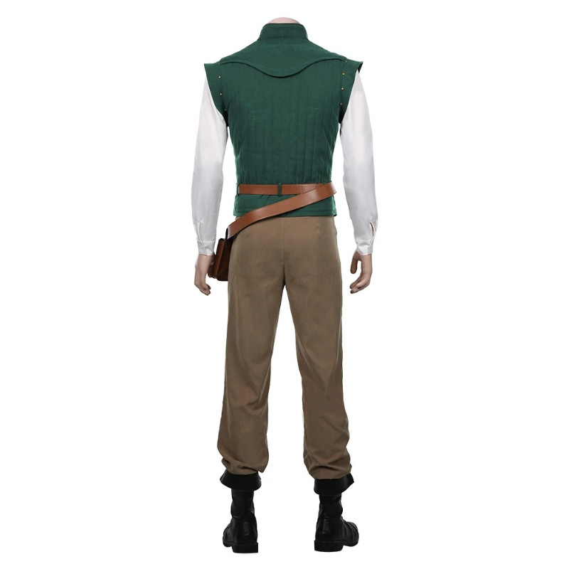 Movie Flynn Rider Cosplay Costume Outfit Uniform with Waist Halloween ...