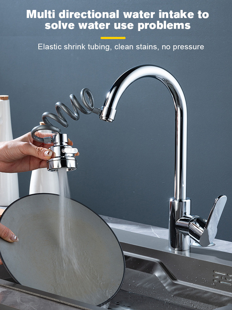 3 Modes Bubblers Sink Faucet With Swivel Universal Extension Tube Water ...