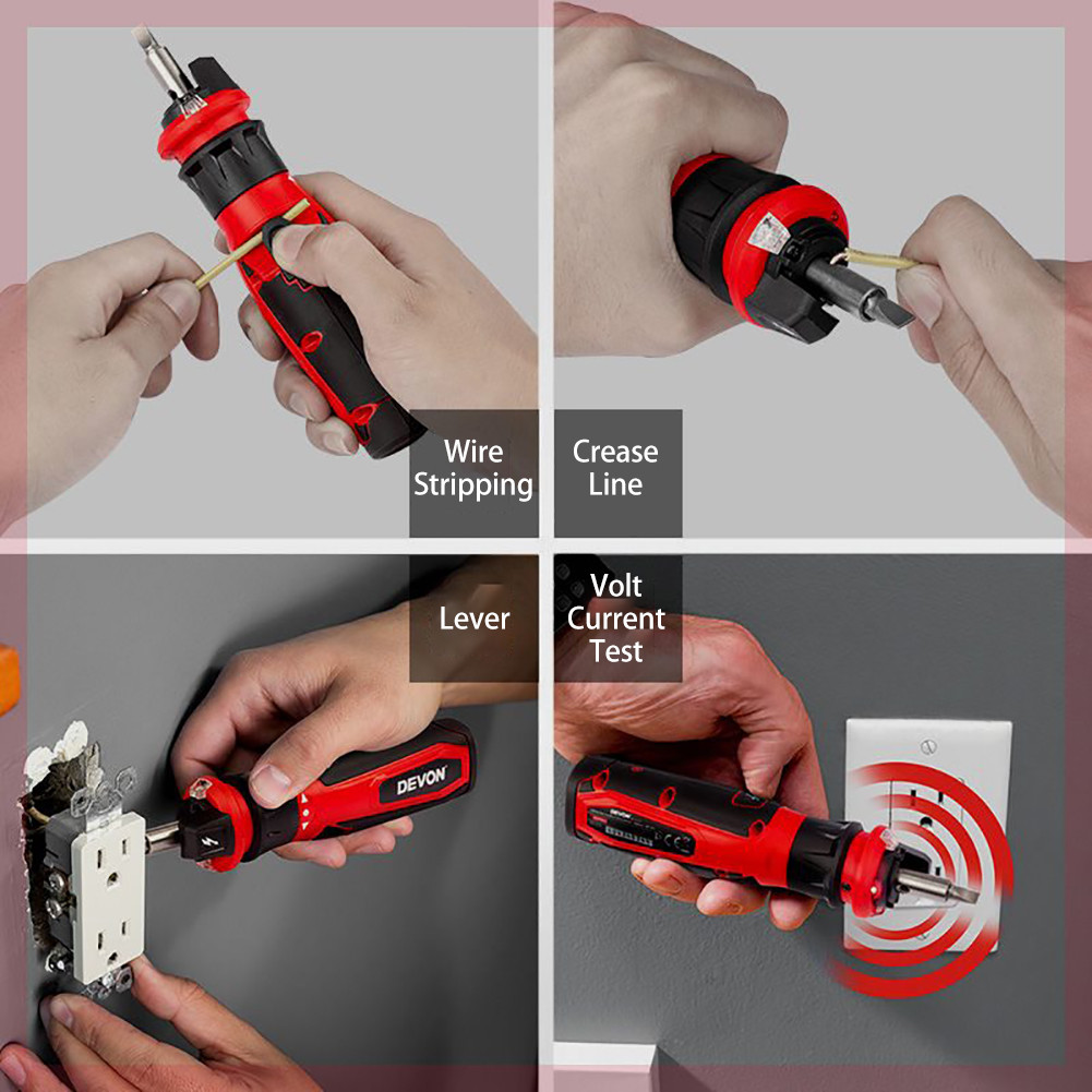 Devon 4V Electrical Screwdriver Set Smart Cordless Electric Screw ...