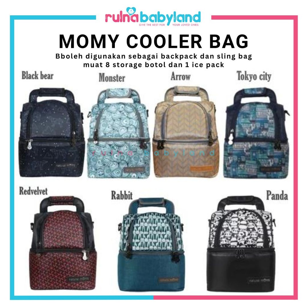 NATURAL MOMS SLING BAGPACK MOMY 2 IN 1 COOLER BAG WITH FREE 1 ICE GEL ...