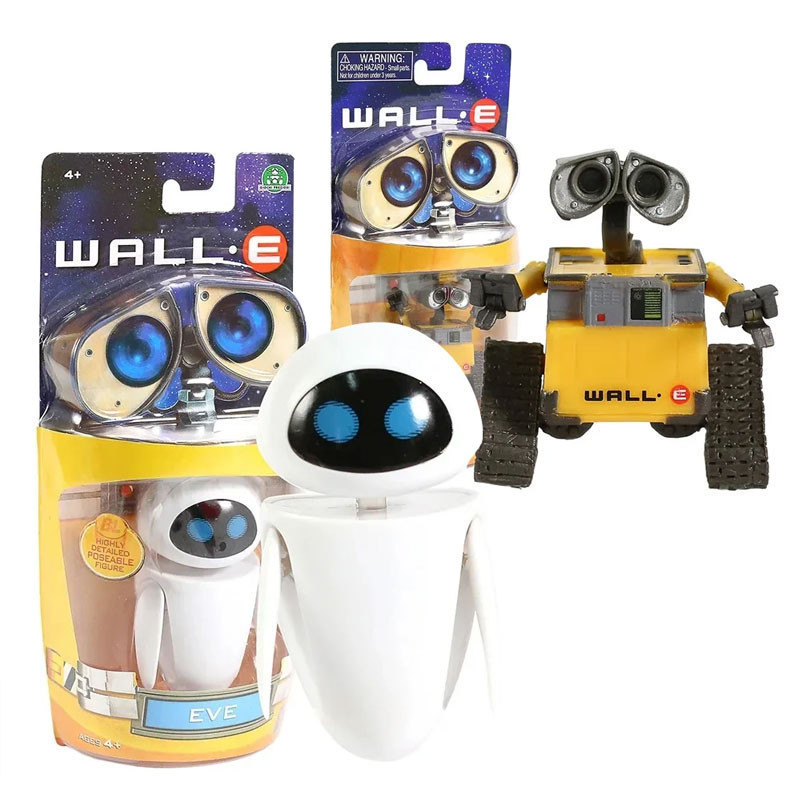 5-6cm Pixar Movie WALL-E Robot Wall E and EVE PVC Action Figure Toys ...