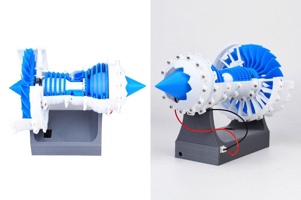 SN Turbofan Engine Model Aircraft Engine Kit Realistic Turbofan Engine ...