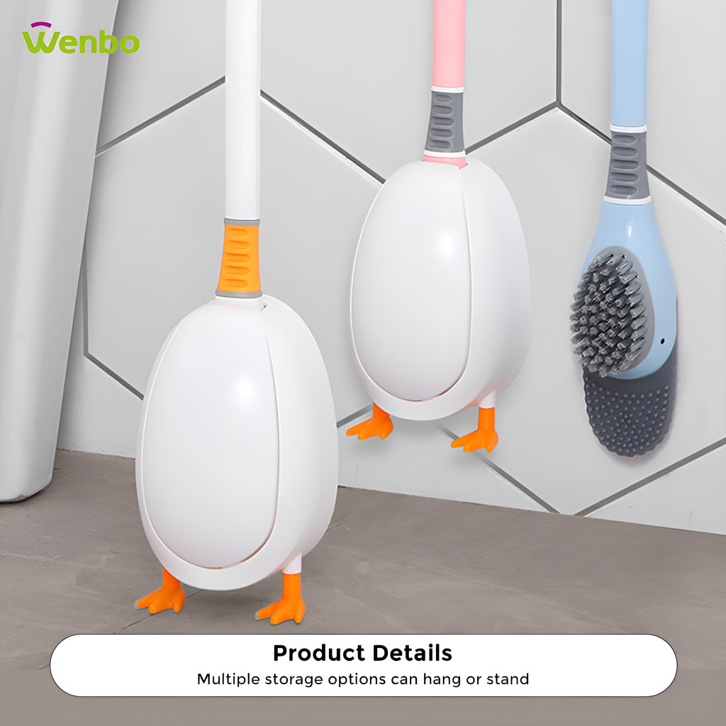 Wenbo Cute Diving Duck Design Toilet Bowls Cleaning Brushes Toilet ...
