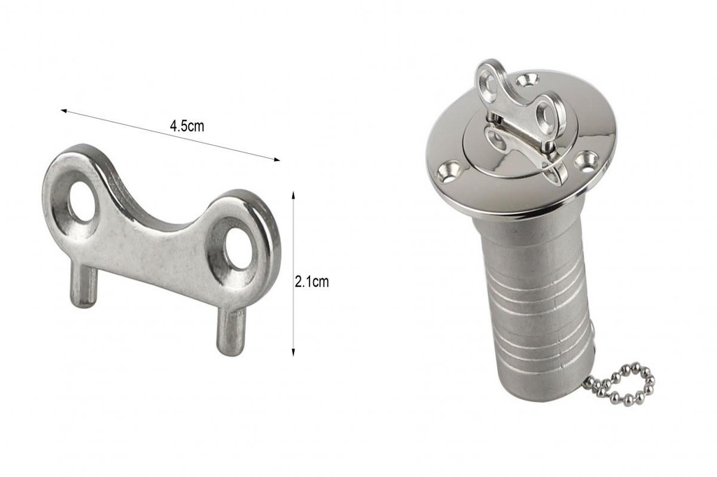 CHA Fuel Tank Cap Replacement Water Tank Deck Key Tool Stainless Steel ...