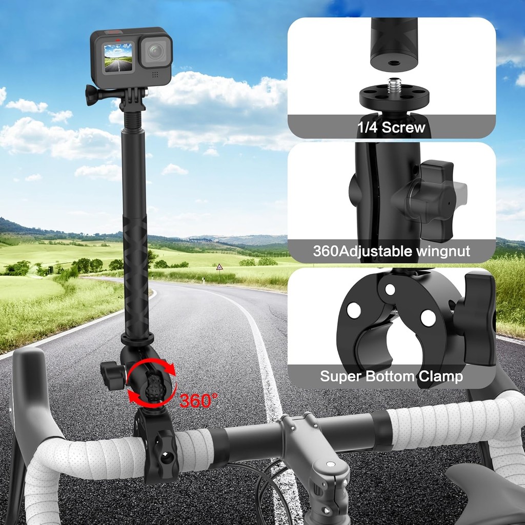 RIGPRO Motorcycle/Bicycle Bundle Kit for Insta360/GoPro/DJI | Shopee ...