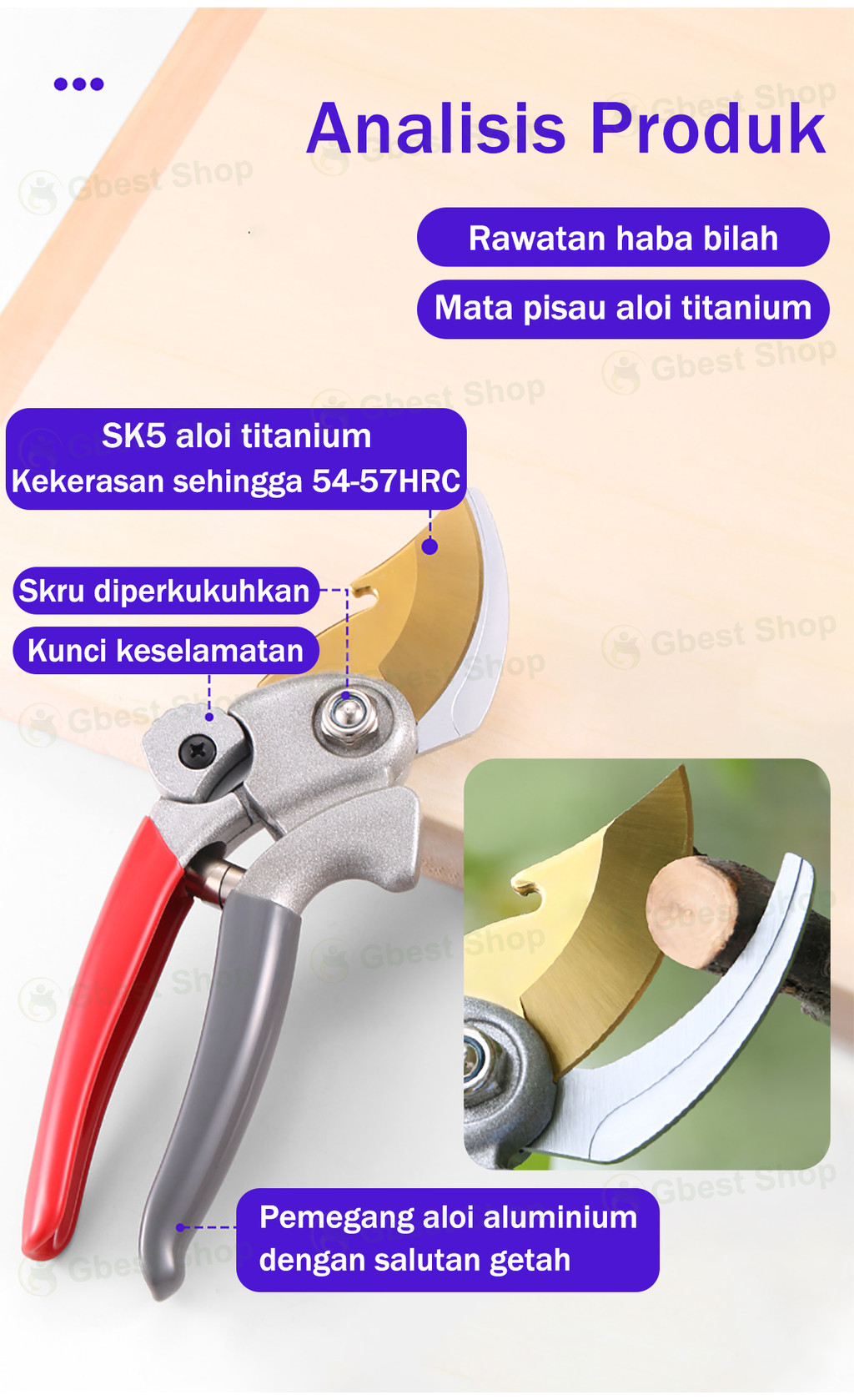 Sk5 Pruning Shears Garden Scissors Tree Cutter Plant bonsai Scissor ...