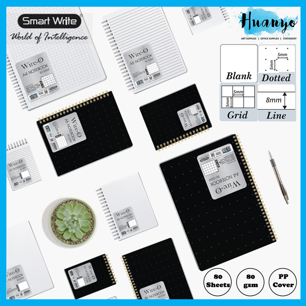 Smart Write Wire-O PP Cover Note Book Sketch Book Journal Planner (Line ...