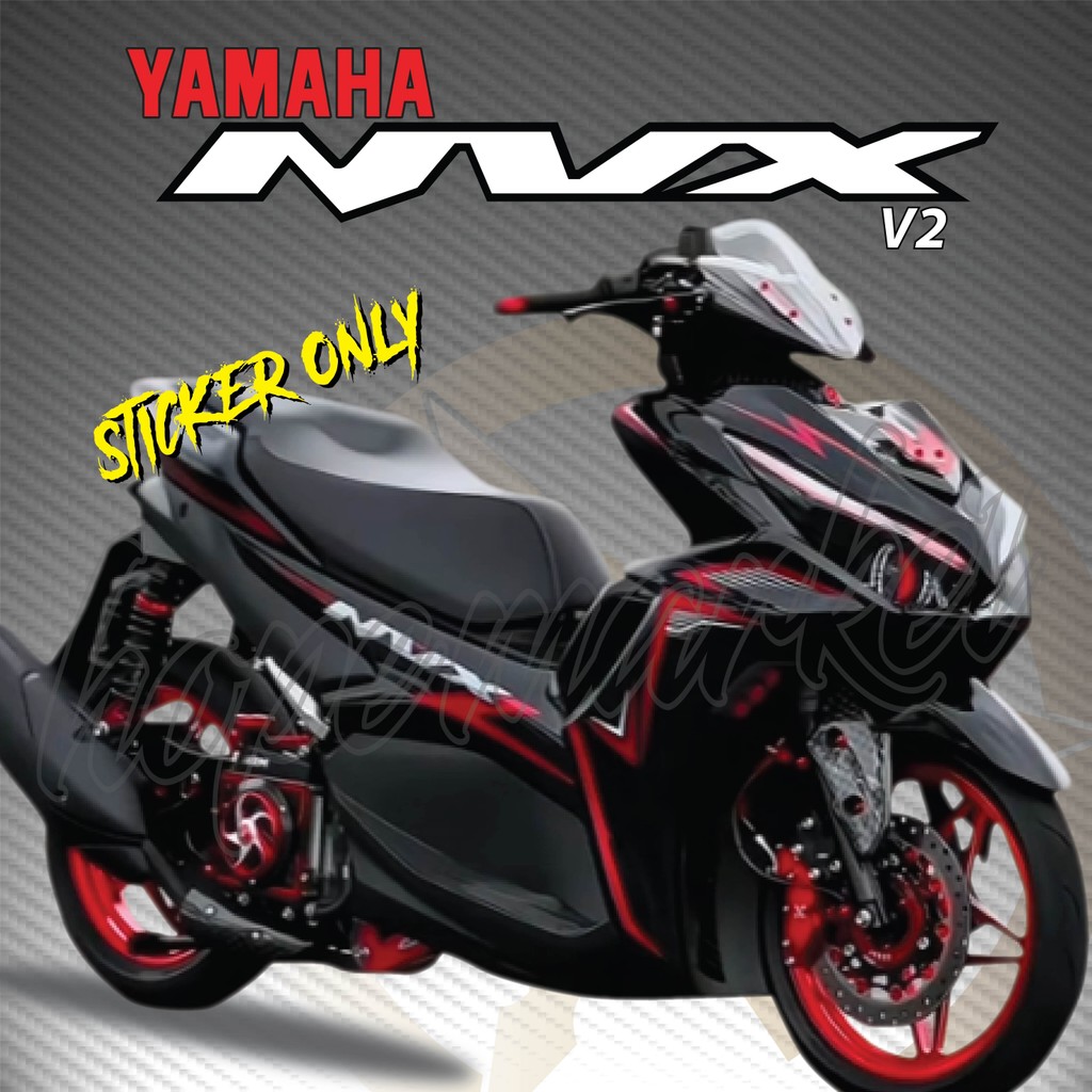STRIPE MOTOR YAMAHA NVX / AEROX V2 155 ABS KEROX SENJA DESIGN CUSTOM ...