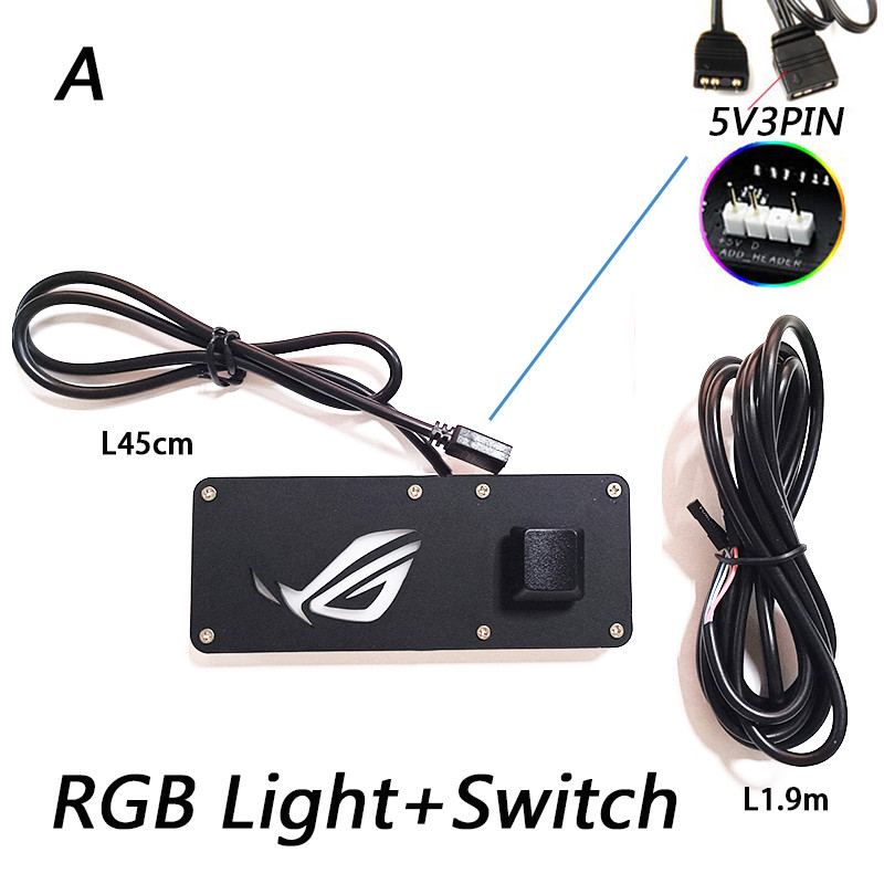 ROG Chassis power on button MSI External computer Switch 5V ARGB 3PIN ...