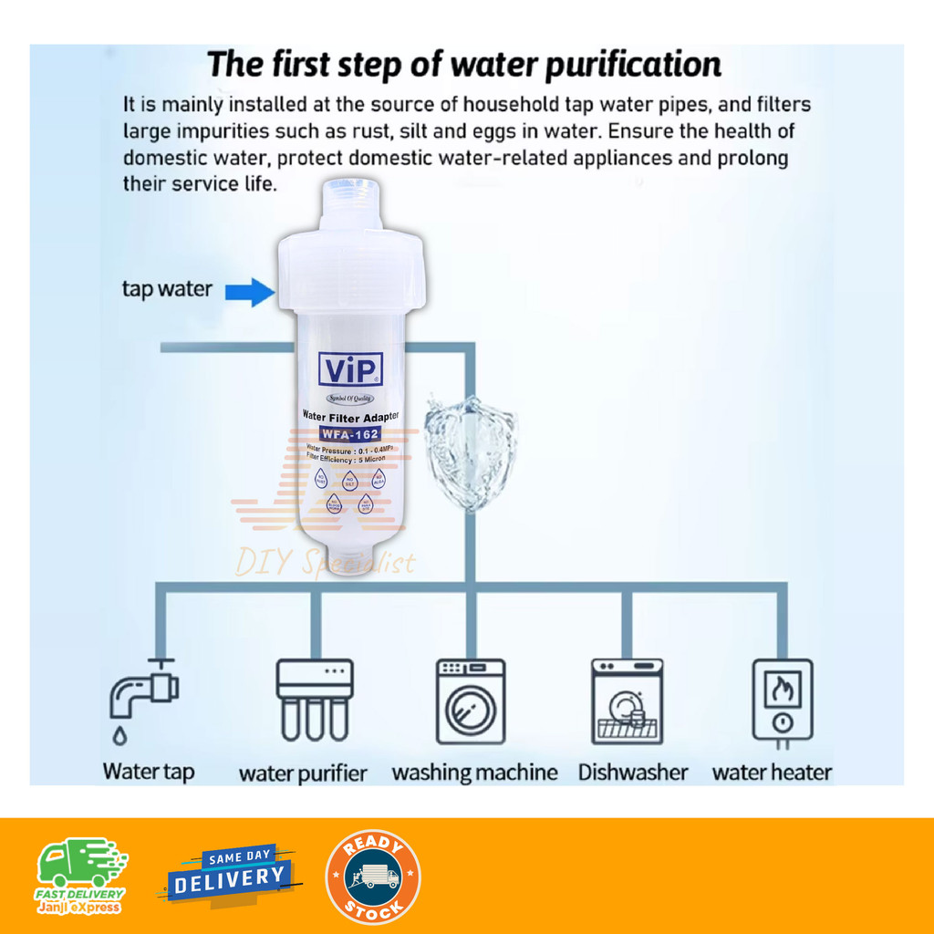 ViP Washing Machine Filter Shower Kitchen Bathroom Water Heater Water ...