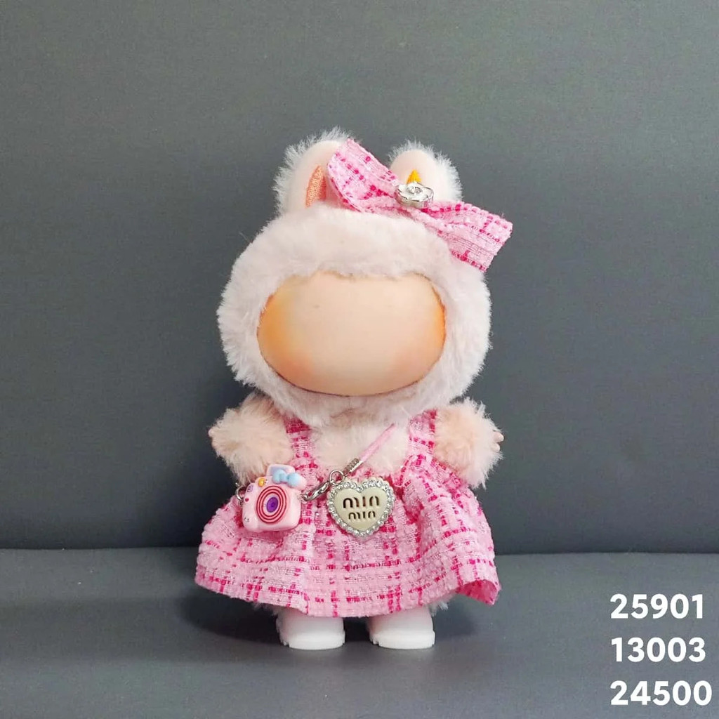 15-17cm mini doll clothes DIY for Labubu, Lafufu, Eaki, Naruto, Jujutsu ...
