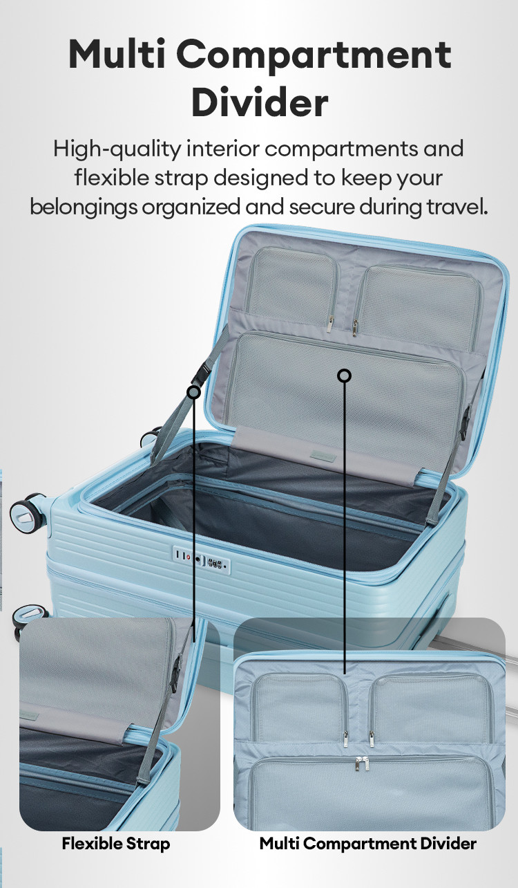 Case Valker EVE2 PC Luggage bag Hard Case TSA Lock Expandable Suitcase ...