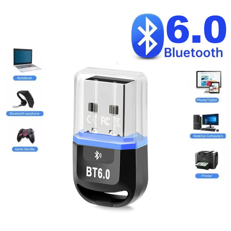 (COD) Bluetooth 6.0 Adapter USB Transmitter Receiver Bluetooth Audio ...