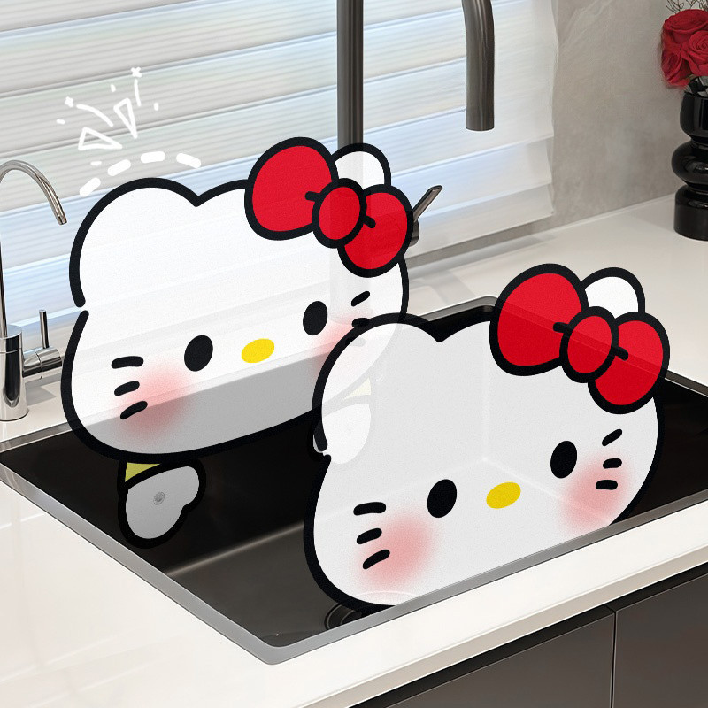 Hello Kitty Kitchen Sink Water Blocking Board Suction Cup Type Raised ...