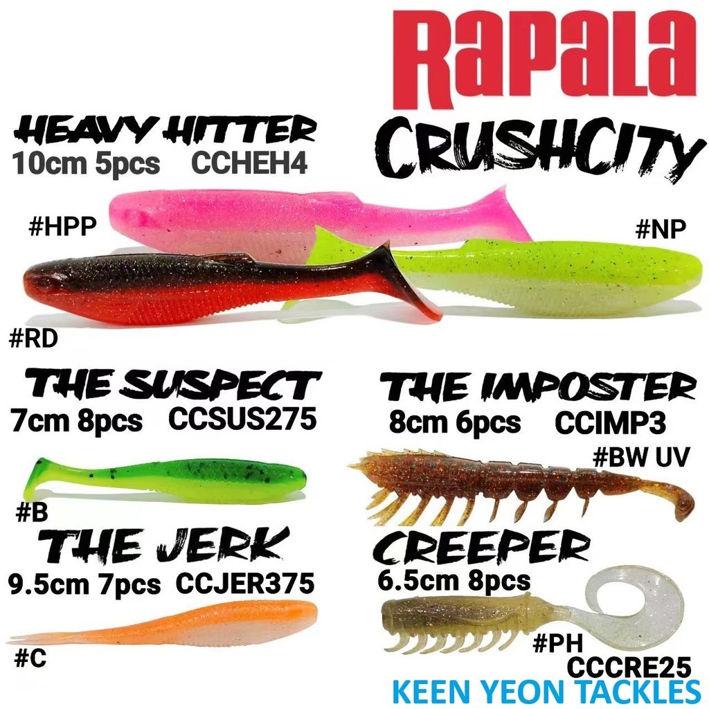 RAPALA CRUSH CITY THE IMPOSTER/ THE SUSPECT/ HEAVY HITTER / THE JERK ...