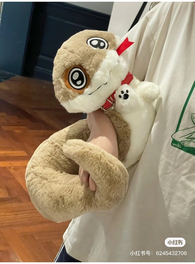 2in1 Dog Long Snake Plush Doll Soft Snake Teddy Bear Plush Toy Cute ...