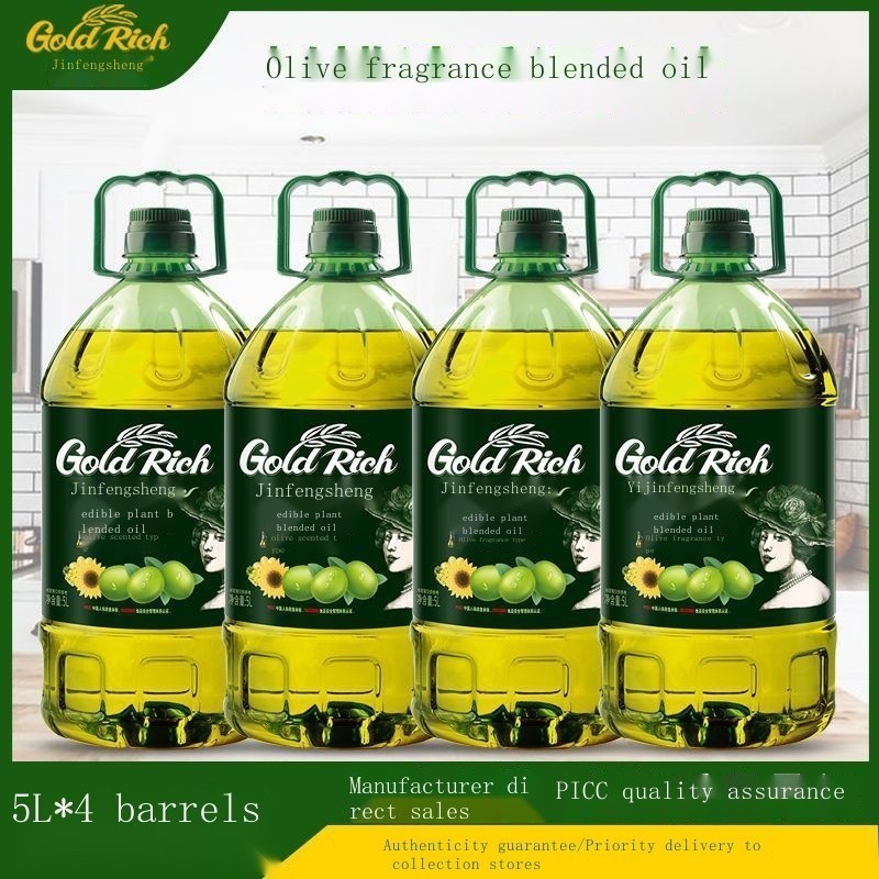 Jinfenfengsheng Olive Oil Blended Oil Edible Oil 5 Liter Barrel Full ...