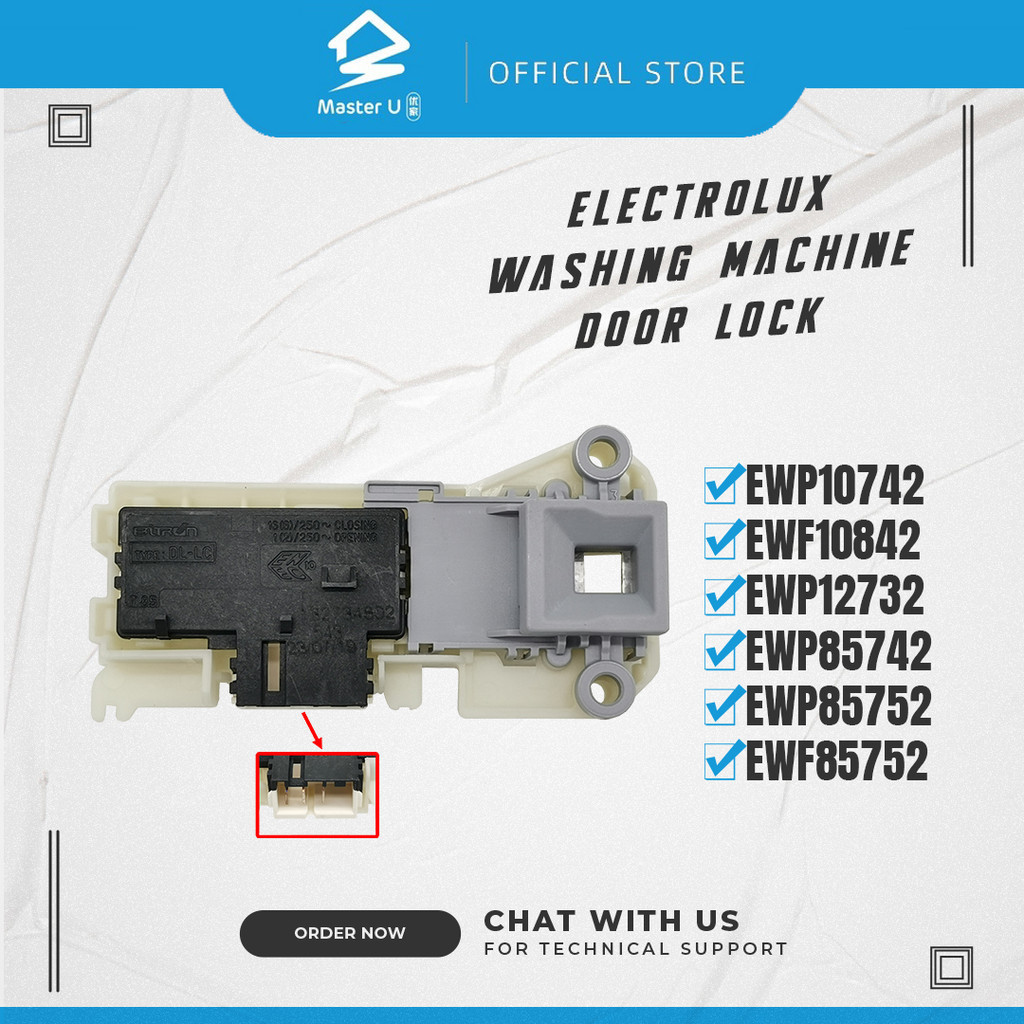 ORIGINAL ELECTROLUX WASHING MACHINE LOCK DOOR SWITCH 3 PIN-EWP10742 ...