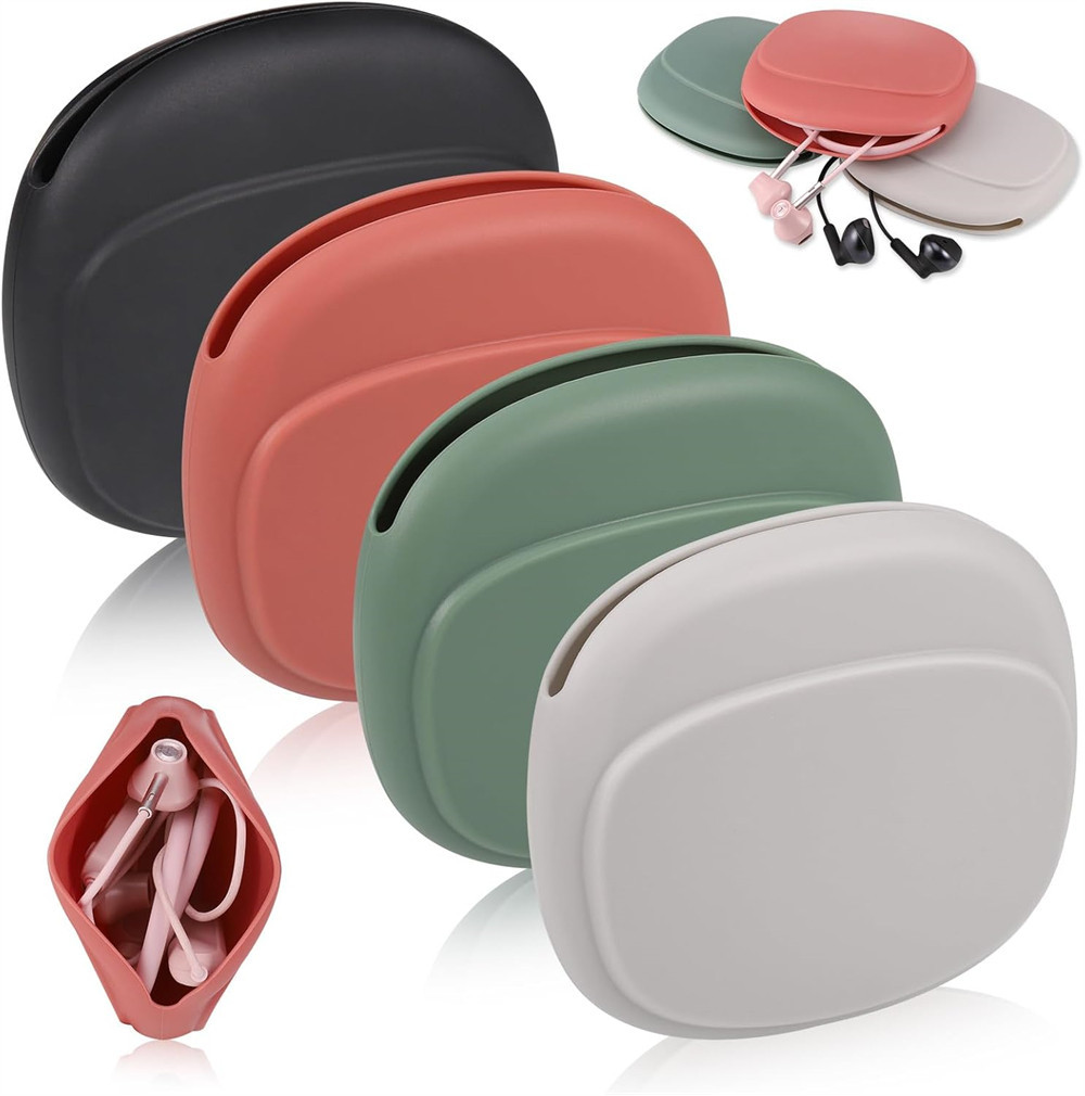 Portable Silicone Data Cable Storage Bag Wired Earphone Storage Box Key ...