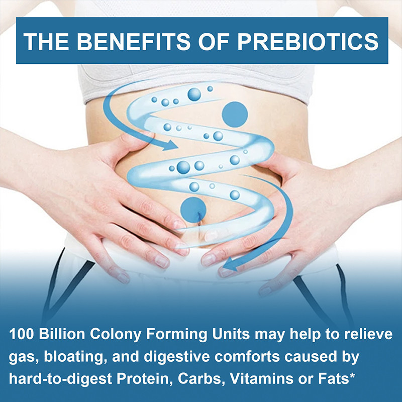 AIRBOY Probiotics 100 billion CFU, 34 strains with prebiotics and digestive enzymes, contains ...