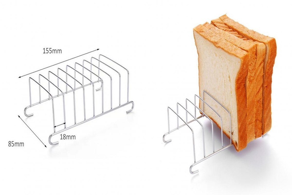 [Richu] Outdoor Grilling Toast Rack Rust-proof Toast Rack 8-slot ...