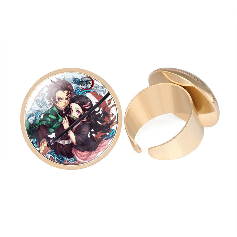Demon Adjustable Stunning Slayer Tanjiro Nezuko Ring Anime Metal ...