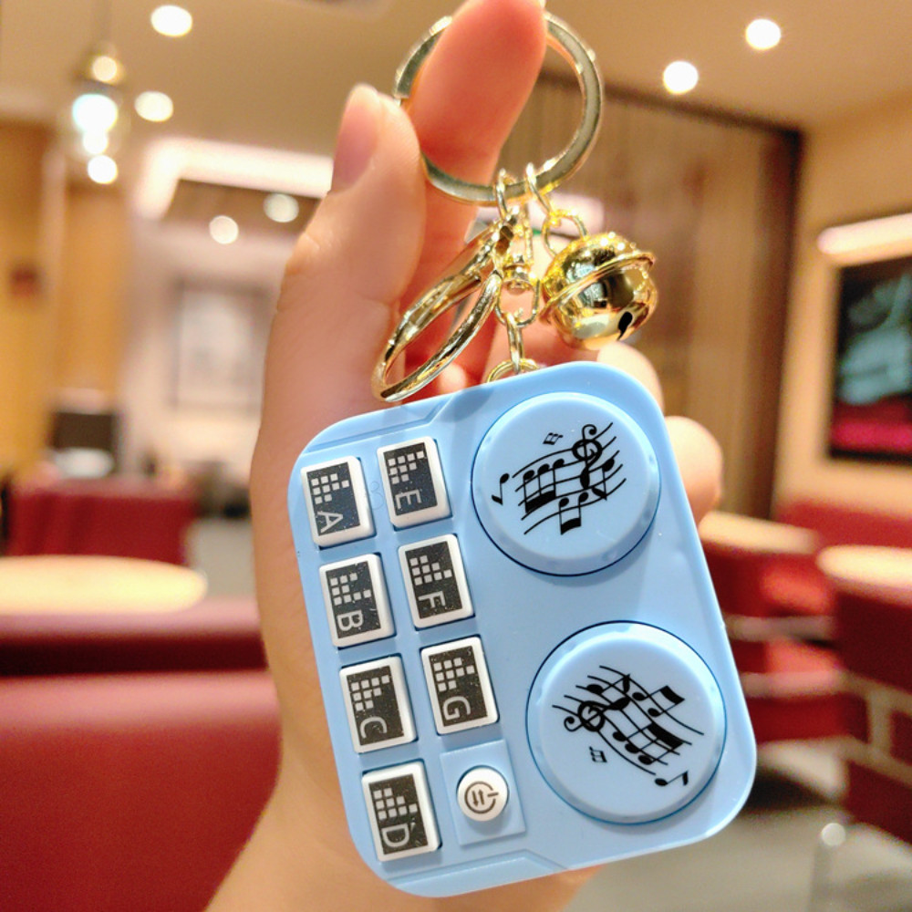 Creative Funny DJ Machine Music Luminous Keychain Sound Stress Relief ...