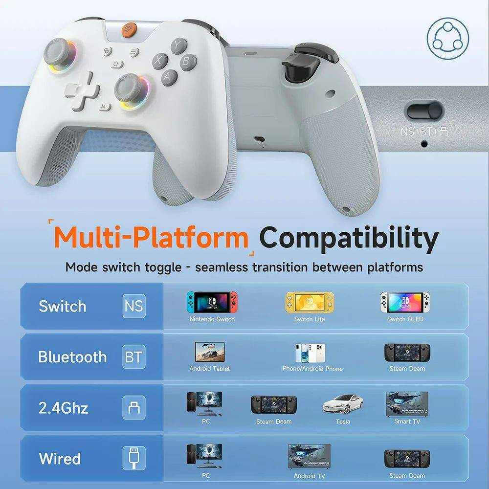 EasySMX X05 Wireless Gamepad Bluetooth Gaming Controller Compatible with PC/Phone/Switch/ Steam ...