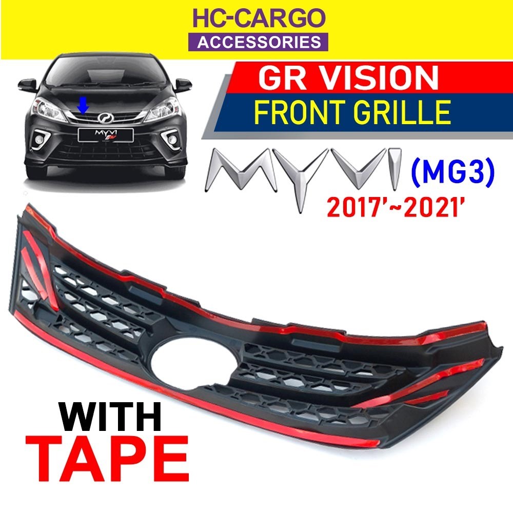 Perodua Myvi G3 MG3 2017 - 2021 GR Sport Front Grill Painted Pre ...