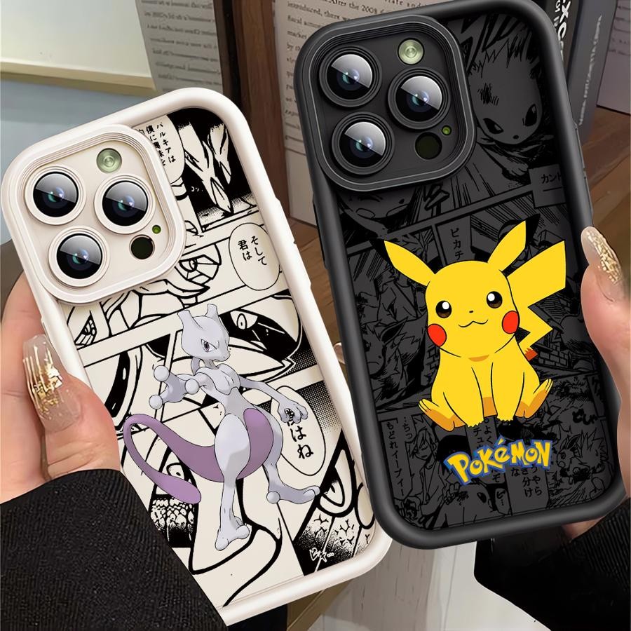 Pokemon Pikachu Gengar Case for iPhone 16 Pro Max 13 14 Plus 15 Pro Max ...