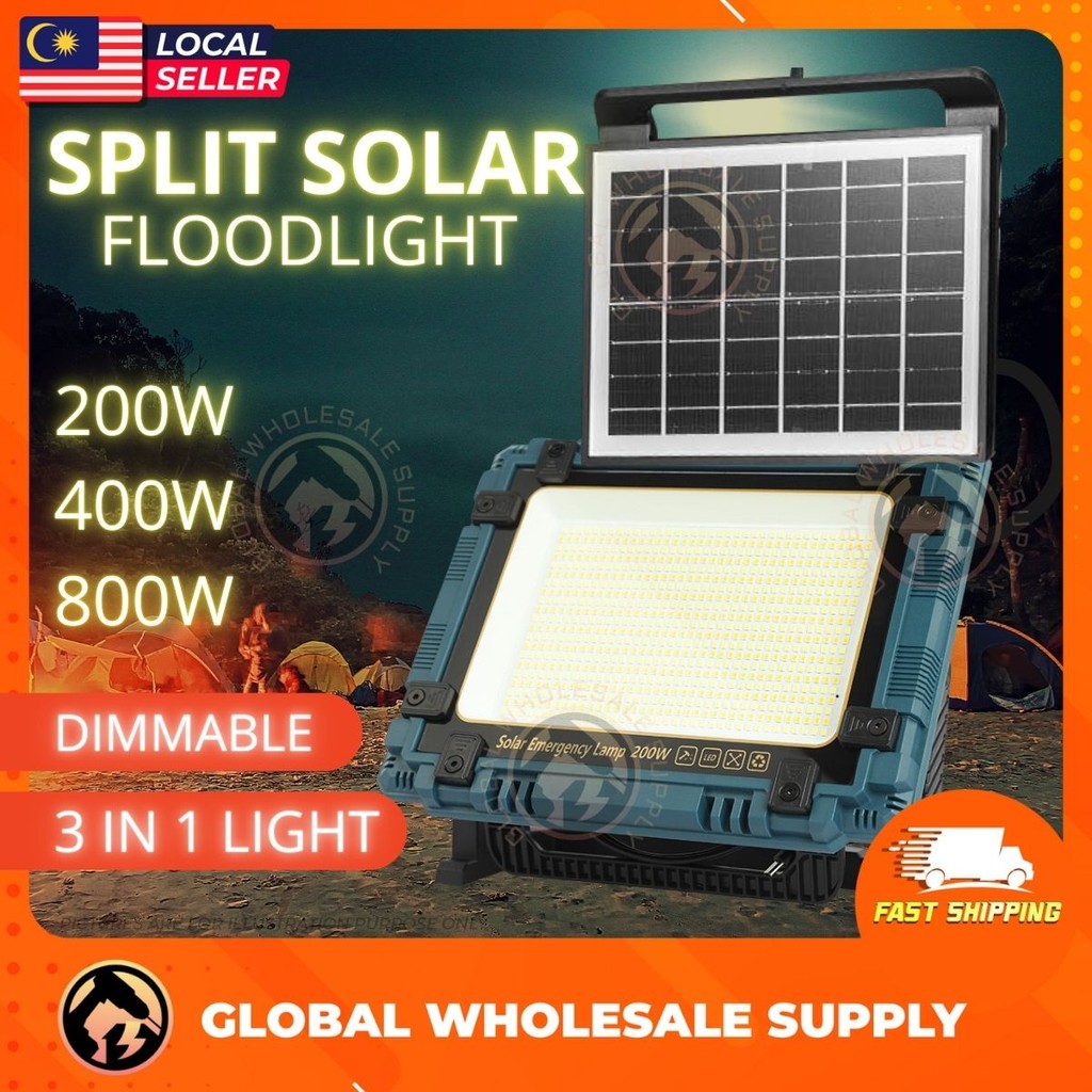 HIGH POWER Solar Floodlight Rechargeable LED Work Light Lampu Solar ...