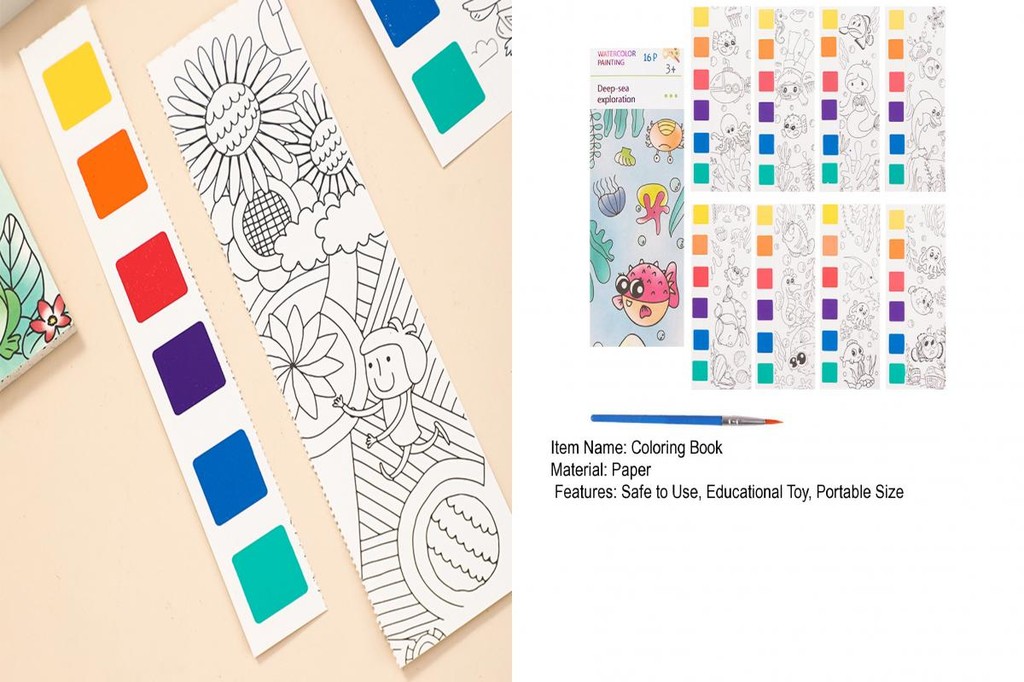 Sr Kids Painting Book Lightweight Coloring Book Portable Watercolor ...