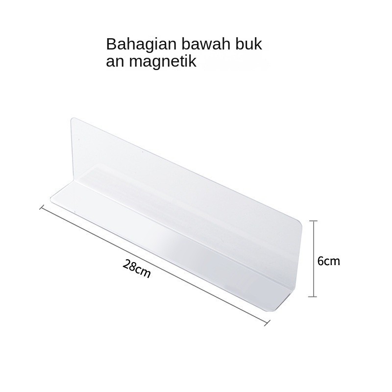Pembahagi rak barang papan halang jenis L kemagnetan pasar raya pemisah ...
