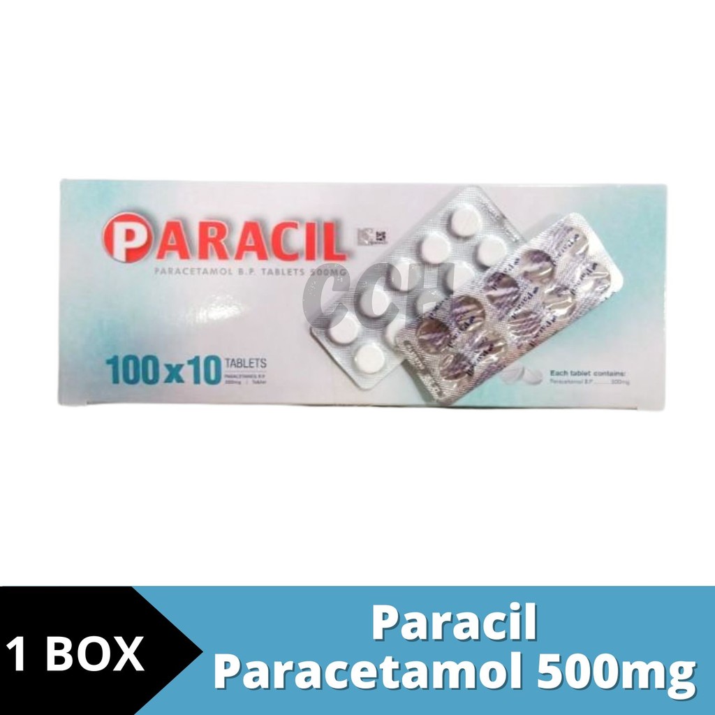 Paracil Paracetamol 500mg - 100 stripsx10s (1BOX) | Shopee Malaysia