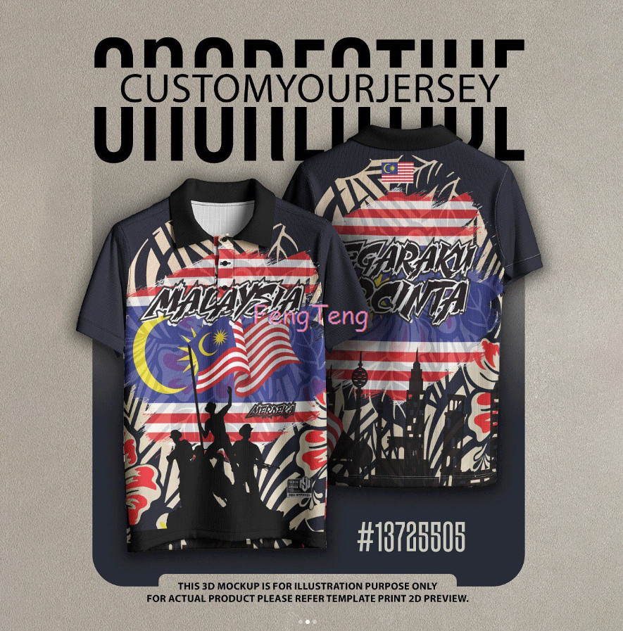 Malaysia Merdeka 68 2025 Special Design of Merdeka Clothing Flaves ...