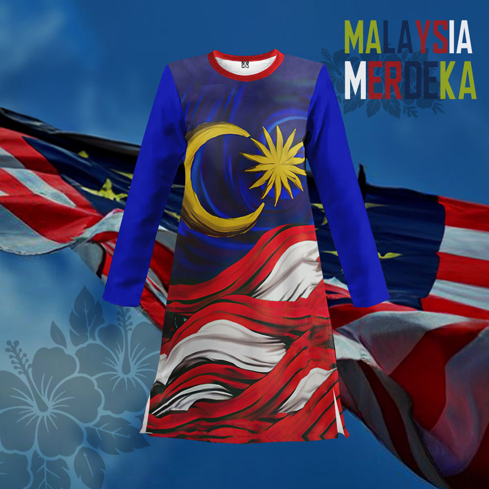 Baju 68th Merdeka Muslim Clothes 1957 Malaysia Independence Day Jersey ...
