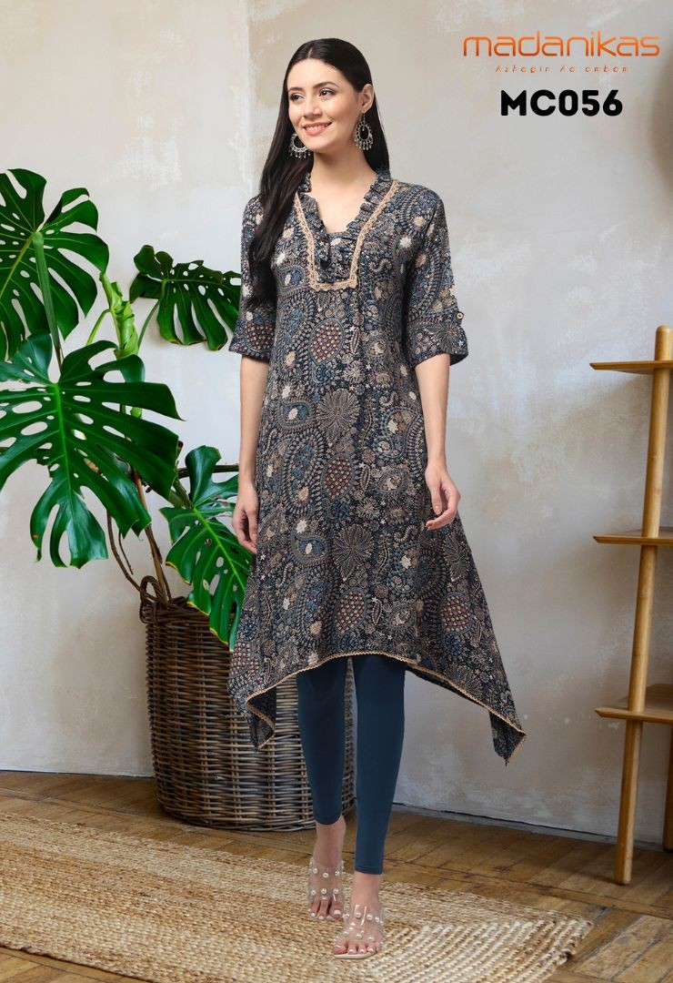 Madanikas Elegant Rayon Foil Fish Cut Kurti MC Series | Shopee Malaysia