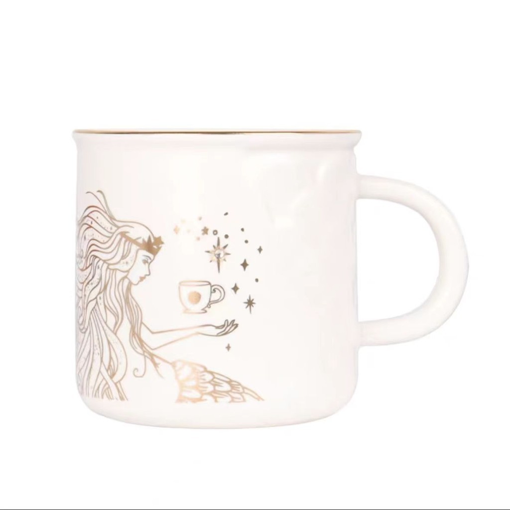 Starbucks Cup White Green Ceramic Coffee Mug 50th Anniversary Series ...
