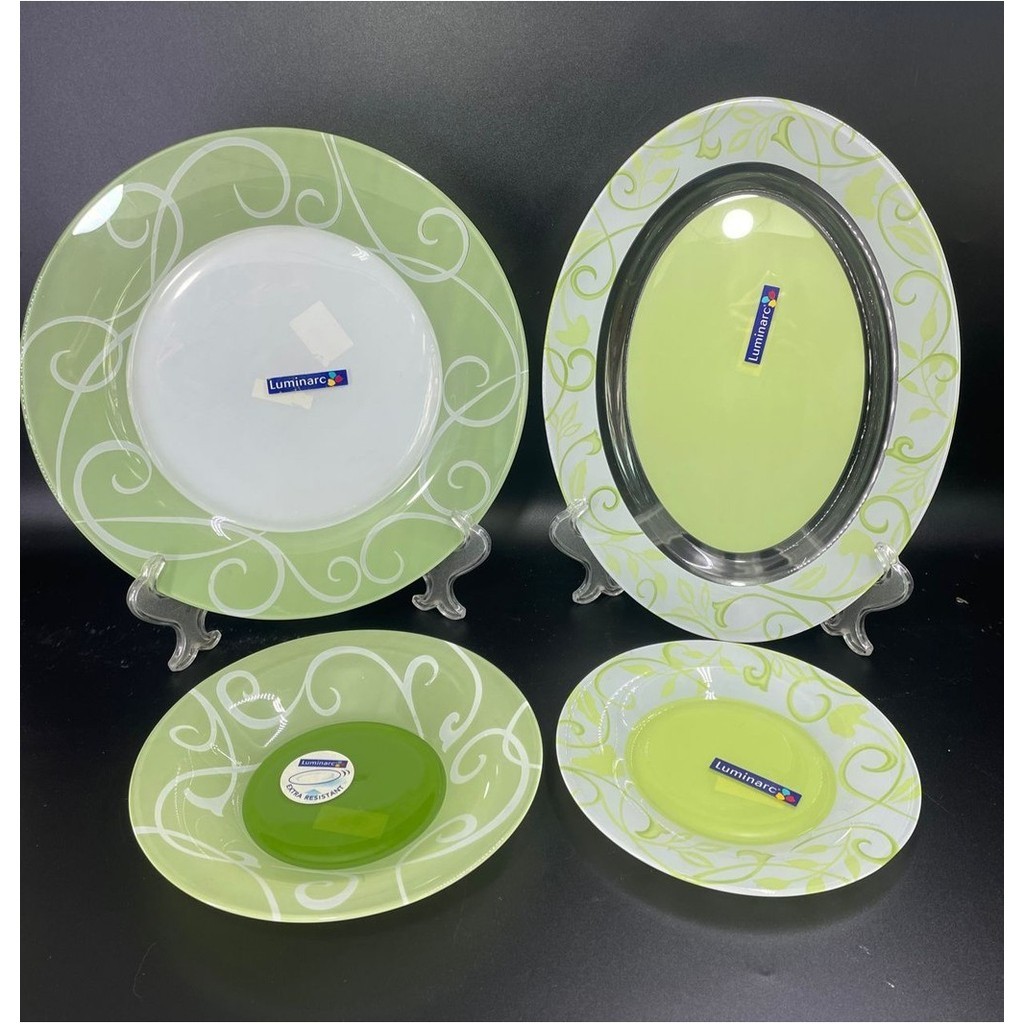 Luminarc Plenitude Vert Plates/Bowl/Oval Plates/Dessert Plates Loose ...