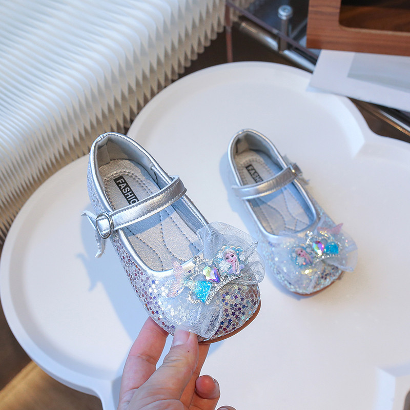 Sweet New Little Girl Leather Shoes Elsa Princess Causal Children's ...