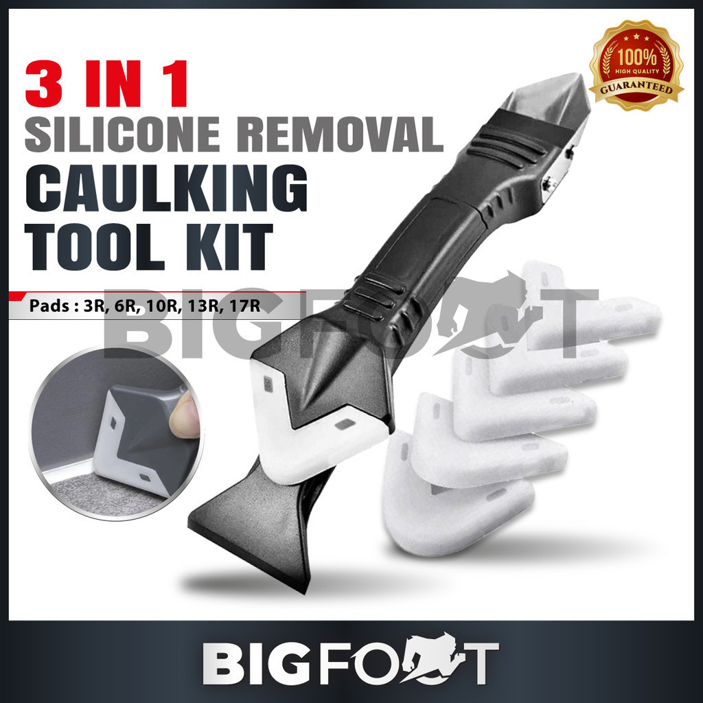 (3IN1) Silicone Removal & Caulking Tool Kit | Sealant Trowel Grout Tool ...