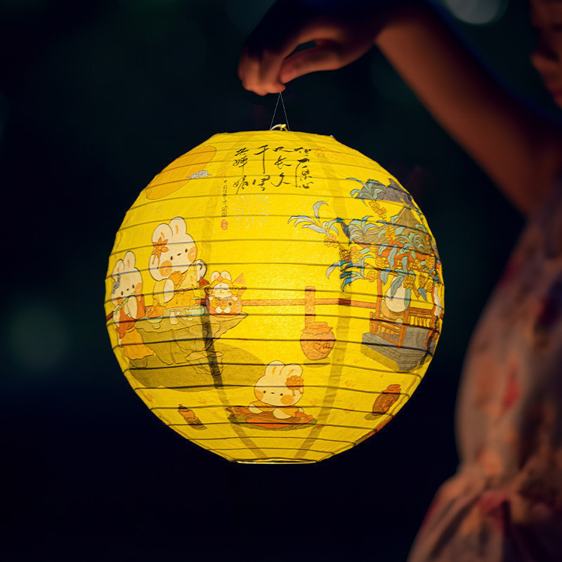 Color Cartoon Paper Lantern Diy Mid-Autumn Festival Paper Lantern ...